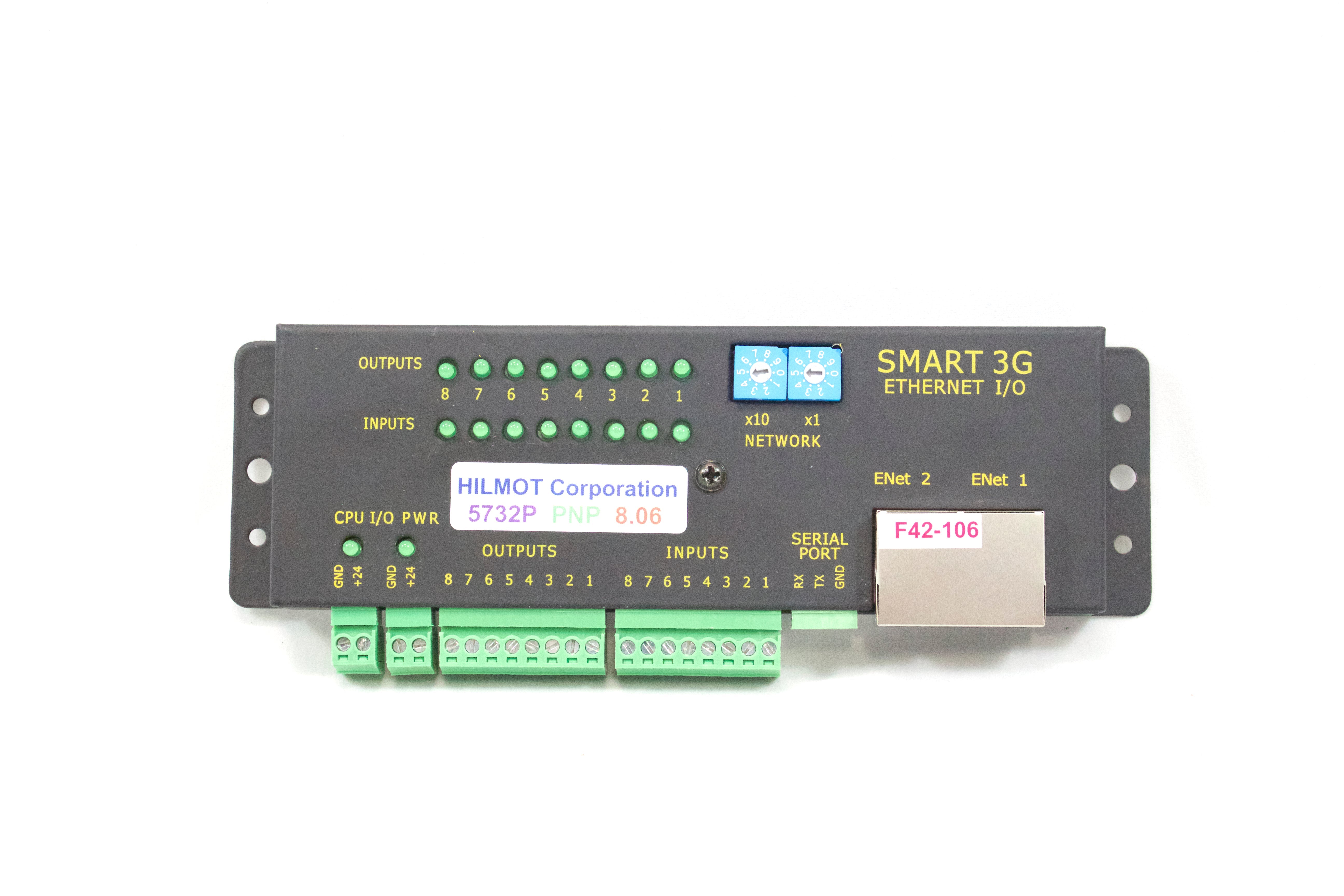 SMART 3G ETHERNET I/O - 8-IN/8-OUT; ETHERNET IP; COMPATABLE;PNP INPUTS ...